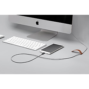 Native Union Belt Cable USB-C to USB-A - 4ft Ultra-Strong Charging Cable with Leather Strap Compatible with iPhone 16, Samsung Galaxy Z Fold 6, Flip 6 / S25 Ultra, Pixel 9 Pro, iPad Pro (Zebra)