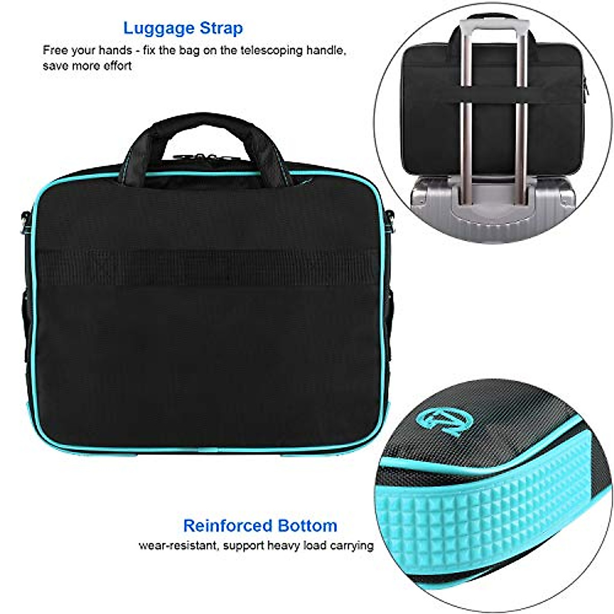 Laptop and Tablet Shoulder Bag Briefcase 11.6 12 12.5 Inch for iPad Pro 13/12.9, iPad Air 13, iPad Pro 11, Surface Pro 11 10 X 9 8 7, Galaxy Tab S10+/S9+/S8+/S7+/S7 FE