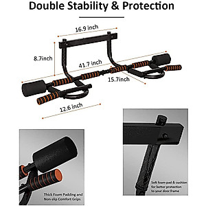 KDFJ Pull up Bar for Doorway, Pullup Chin up Bar Home, Multifunctional Dip bar Fitness, Door Exercise Equipment Body Gym System Trainer-Black