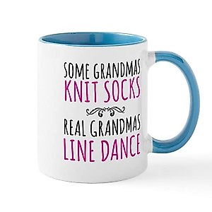 CafePress Real Grandmas Line Dance Mugs Ceramic Coffee Mug, Tea Cup 11 oz