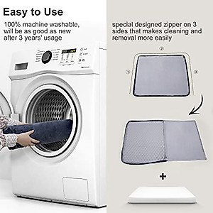 Hero Dog Large Dog Bed for Large Dogs, 39" Orthopedic Dog Bed for Rest with Removable Washable Cover - Soft Flannel Top Pet Beds with Anti Slip Bottom (Dark Grey, 39" x 33.5" x 2")