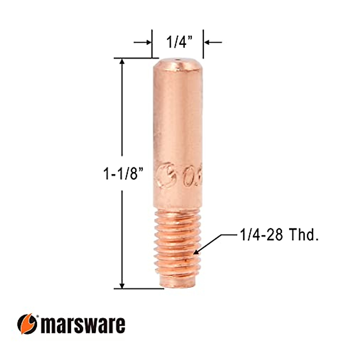 MARSWARE M15 MIG Welding Gun Accessory Kit, 087299 Contact Tip .023"-.025" 30 PCS for 169-589, 249039, 248282
