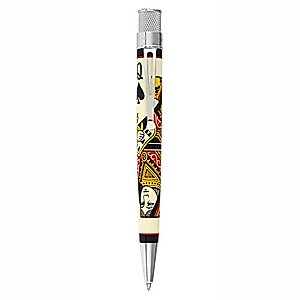 Retro 1951 Tornado Royale Rollerball Pen, Queen of Spades (VRR-1361)