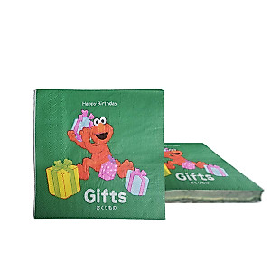 Sesame Stre Themed Party Supplies, 20 Plates, 20 Napkins and 1 Tablecloth.