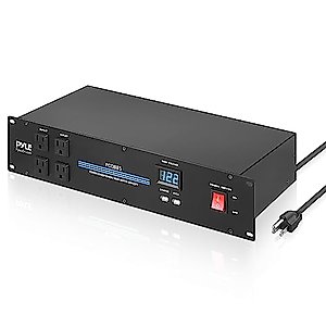 Pyle PDU Power Strip Surge Protector - 3600 Watt 15 Amp 20 Outlet Heavy Duty Electric Extension Cord - 2U Rack Mount Power Conditioner w/AC Filter - PCO885.5