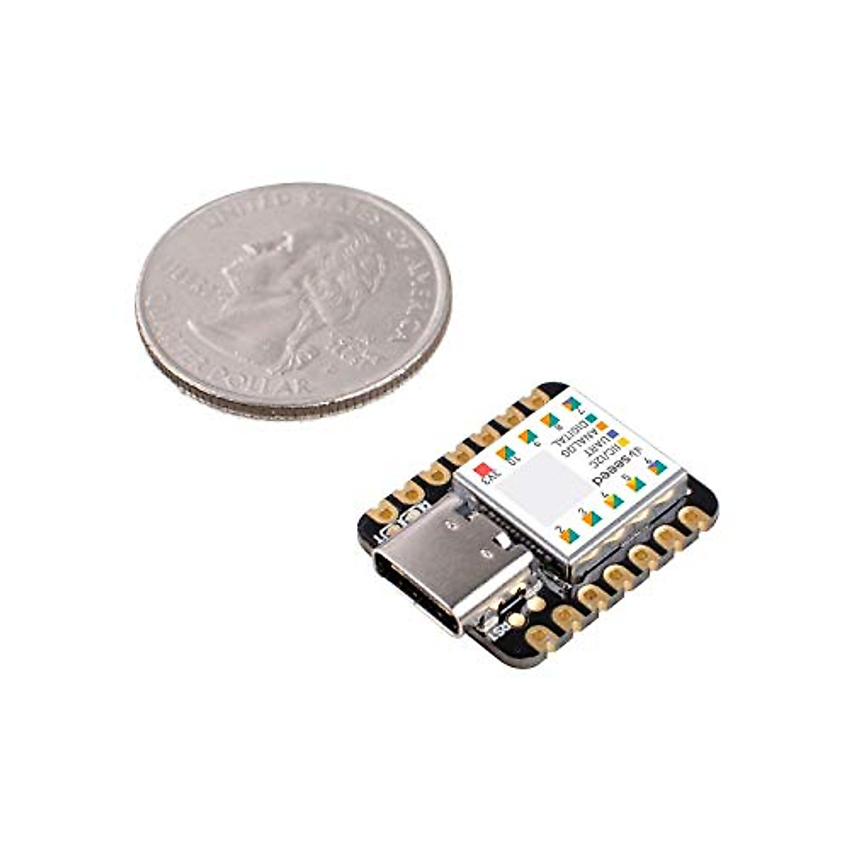 Seeed Studio XIAO SAMD21The Smallest Arduino Microcontroller Based on SAMD21,with Rich Interfaces, 100% Arduino IDE Compatible, desiged for Projects Need Arduino Micro, 1pc