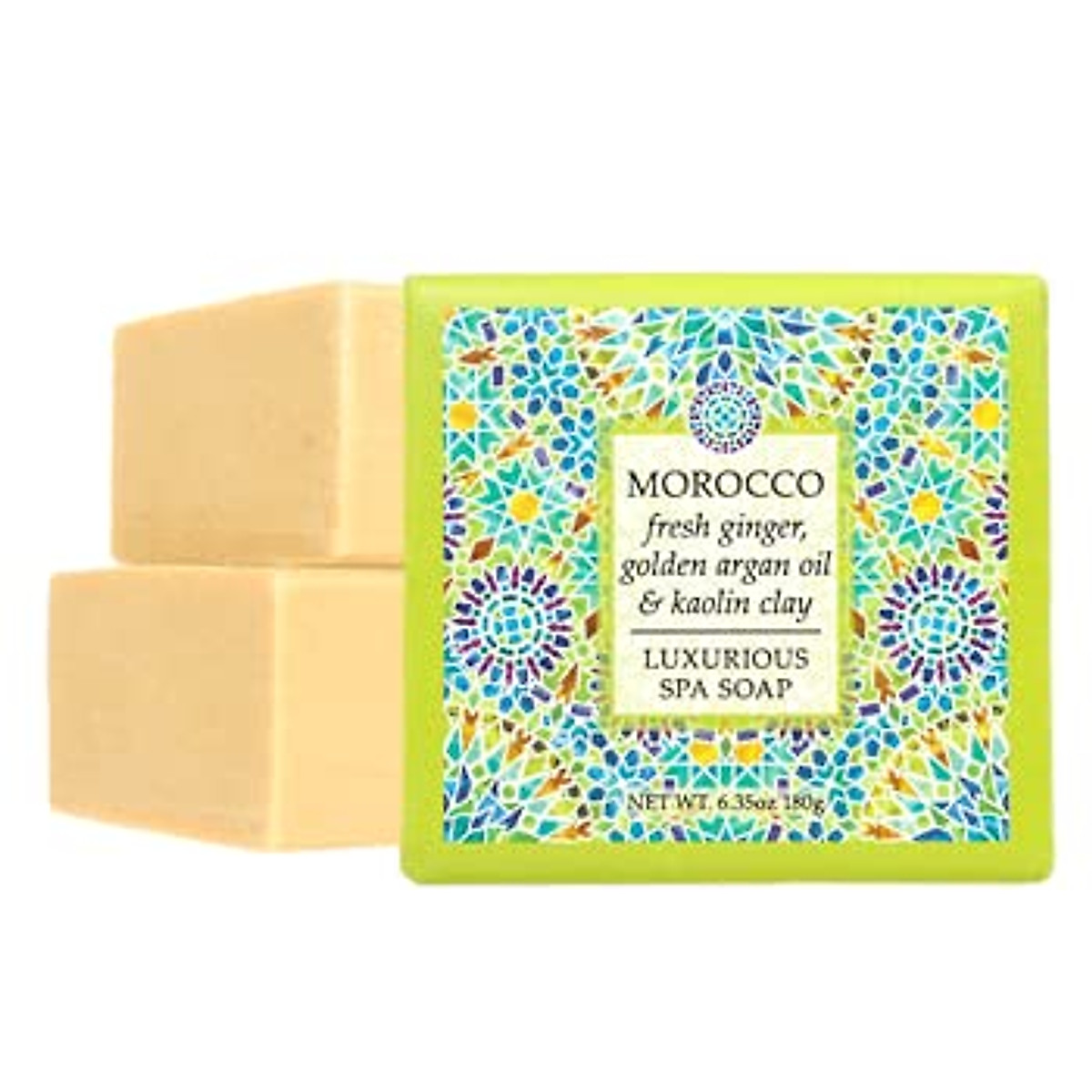Greenwich Bay Destination Exfoliating Spa Soaps 7 Piece Set of 6.35 Ounce Bars - Travel to London, Kyoto, Tahiti, Paris, Fiji, Morocco, and Sicily without leaving your home!