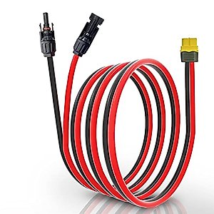 TOPMATTY XT60 Connector Solarpanel Cable,Solar Charge Cable with XT60 Adapter,12AWG 4MM² Solar Panel Cable for Portable Power Station
