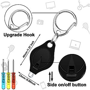 24 Pcs Mini Screwdriver Set Keychain Screwdriver Keychain Tool Bulk and LED Lights Keychain, three Mini Screwdrivers in a Portable Pouch with Snap and Hook Repair Kit for Party Favor