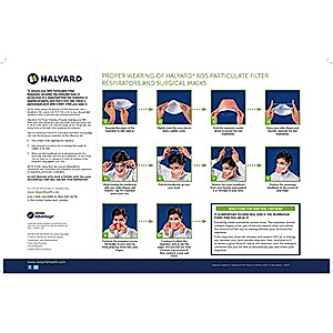 HALYARD FLUIDSHIELD N95 Respirators, ASTM Level 3 Face Mask, Regular Size, Orange, 46727 (Box of 35)