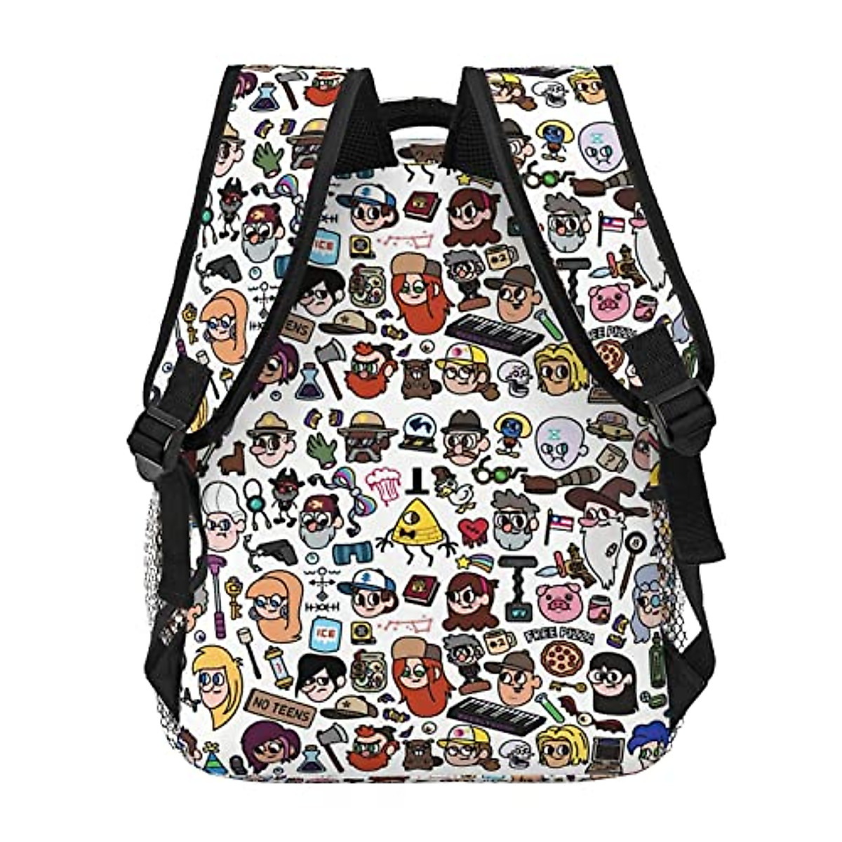 Cartoon Collage School Backpack Cute Daily Leisure Bag Large Capacity Computer 3D Printing Bag