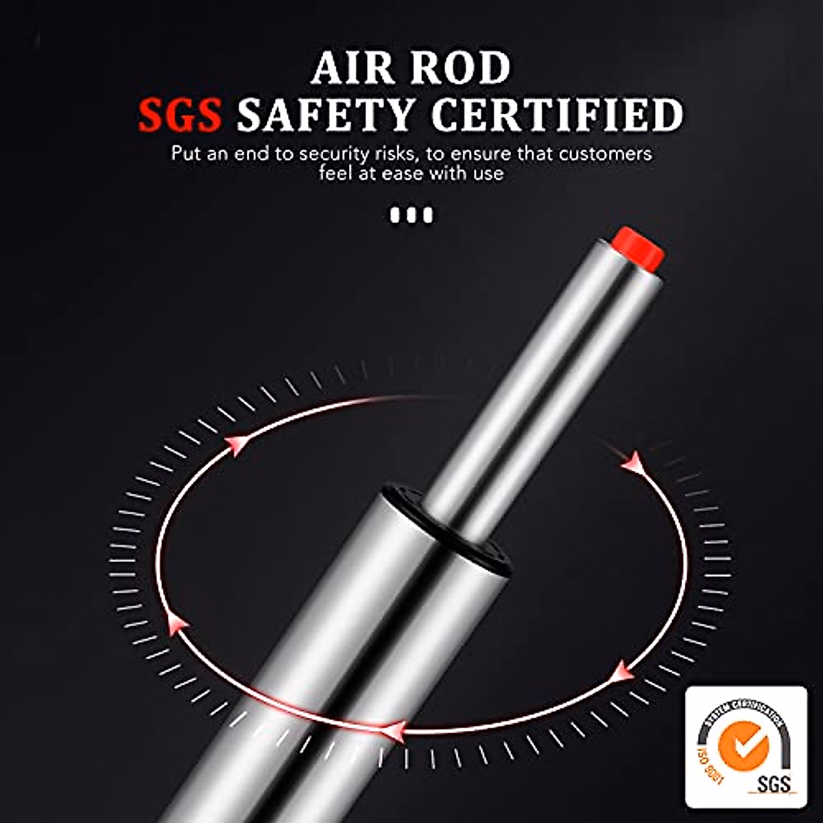 OffiClever Modern Bar Stool Set of 2 Counter Height Barstools Heigh Adjustable Swivel Bar Stool PU Leather Bar Chairs Home Kitchen Stools Hydraulic Dining Room Chairs, Black