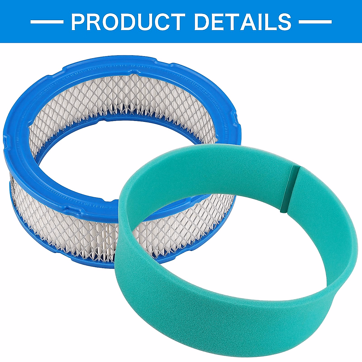 394018 394018S Air Filter Compatible With Briggs and Stratton 392642 271271 272490 5050D 5050H 5050B Vanguard V-Twin 12.5-20hp JohnDeere LG394018JD GT235 GT235E LTR155 LTR166 LT166 LT170 LX288 SST16