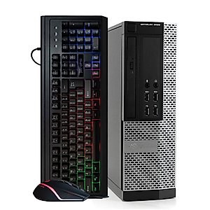 Dell Optiplex 9020 Small Desktop Computer (SFF) | Quad Core Intel i5 (3.20GHz) | 16GB DDR3 RAM | 512GB SSD Solid State | Windows 10 Pro | 24in Monitor | RGB Mouse + Keyboard, Black (Renewed)