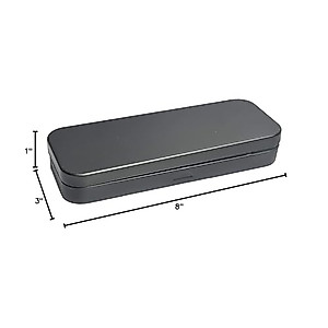 hilltop corporation Grey Single Mini Pencil Box. Use as Pencil, Makeup, Jewelry, Gift, Candy, Favor or Birthday Gift Box