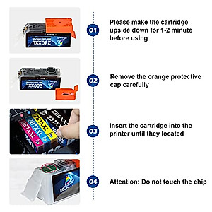 DOUBLE D 280 281 Ink Cartridges Compatible Replacement for Canon 280 281 PGI-280XXL CLI-281XXL for Canon PIXMA TR7520 TR8520 TS8220 TS9120 TS8120 TS6120 TS6220 TS9520 TS9521C TS702 (PGBK, BK, C, M, Y)