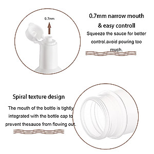 AKOAK 1 Pack 250 ml （8.45 oz） Plastic Extrusion Bottle Pressing Oil Bottle Multi-function Condiment Dispenser Household Kitchen Tomato Salad Jam Bottle (White)