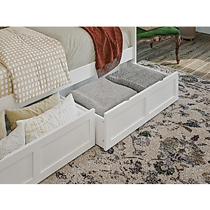 Acadia Twin Wood Daybed with Set of 2 Drawers in White