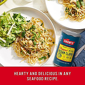 Snow's Ocean Chopped Clams Canned, 51 oz Can - 7g Protein per Serving - Gluten Free, No MSG, 99% Fat Free - Great for Pasta & Seafood Recipes
