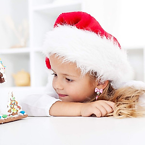 7 Pairs Girls Clip on Earrings Pretend Princess Jewelry Earring Play Earrings and 7 Pairs Earrings Pads in Pink Box