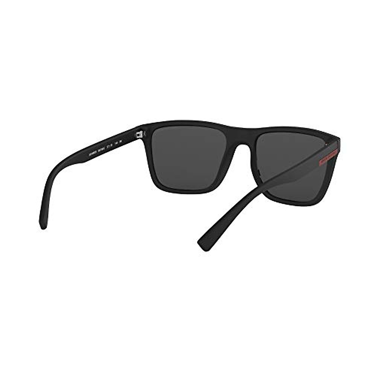 A|X ARMANI EXCHANGE Men's AX4080S Square Sunglasses, Matte Black/Light Grey Mirrored/Black, 57 mm