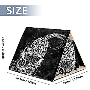 Leopard, Guinea Pig Bed Washable Small Animal Hideout, Hamster Cage Accessories for Gerbils Chipmunks Squirrels Hedgehogs Guinea Pigs