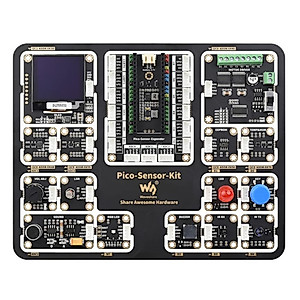 XYGStudy Raspberry Pi Pico Entry-Level Sensor All-in-one Design Kit, Including Pico Expansion Board and 15 Common Modules (Pico-Sensor-Kit-B)