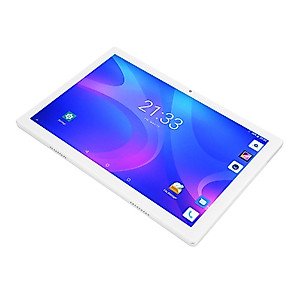 Silver Tablet, 8MP 13MP 1920x1200 IPS 10 Inch Tablet 8 Core Processor 8GB 256GB for Travelling (US Plug)