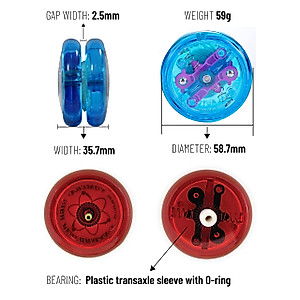 Yomega The Original Brain - Professional Yoyo for Kids and Beginners, Responsive Auto Return Yo Yo Best for String Tricks + Extra 2 Strings & 3 Month Warranty (Blue)
