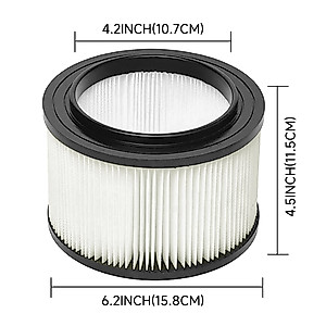 Reinlichkeit 17810 Replacement Filter For Craftsman General Purpose Vacuum Filter, 3 To 4 Gallons, 9-17810 2 Pack