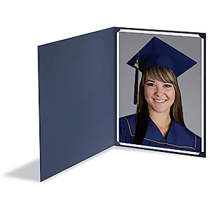 Better Office Products 25 Pack Navy Blue Certificate Holders, Diploma Holders, Document Covers with Gold Foil Border, for Letter Size Paper, 25 Count, Blue
