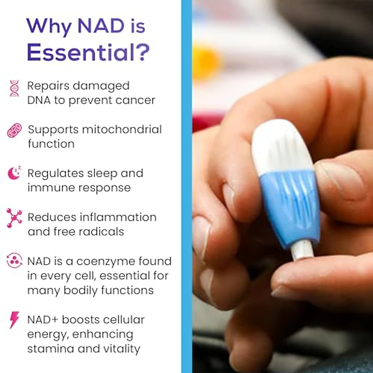 Jinfiniti-Intracellular NAD Test -Measure Your NAD Level- Accurate Results from a CLIA Certified Lab