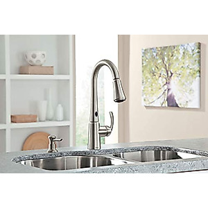 Moen 87359E2SRS Delaney One-Handle High Arc Pulldown Kitchen Faucet, Spot Resist Stainless