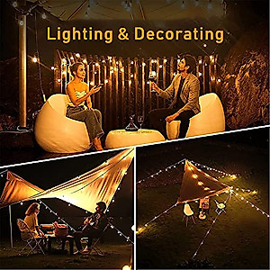 Afirst LED Outdoor String Lights 50FT with 52 Bulbs Shatterproof Weatherproof Globe String Lights for Patio Backyard Garden Party Lighting