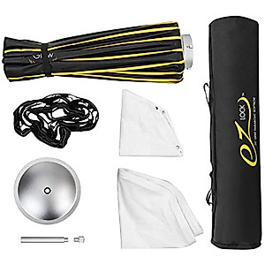 Glow EZ Lock 38" Deep Parabolic Quick Softbox, 16-Sided Parabolic Softbox Opens Up and Closes Down 'Umbrella' Style, this Bowens Mount Softbox with Quick Speedring Swap is an Ideal Speedlight Soft box