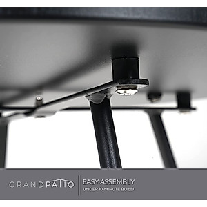 Grand patio 3-Piece Rocking Chairs Set, Outdoor Rocking Chairs with Thicken Padded Cushions Small Side Table, Great for Patio Deck Front Porch