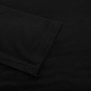 OThread & Co. Women's Long Sleeve T-Shirt Scoop Neck Basic Layer Stretchy Shirts (Medium, Black)