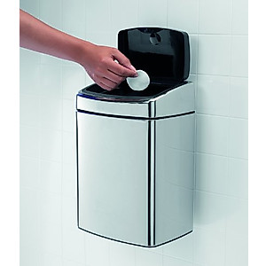 Brabantia Rectangular Touch Bin, 10 L - Brilliant Steel