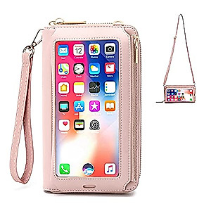 Touch Screen phone bag Purse crossbody bags wallets for women RFID Blocking Clutch bag Wrist bag handbag with Shoulder Strap Wristband