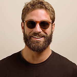 RAEN Ð Remmy Ð Unisex Retro Round Sunglasses UV Protection - Honey/Bottle Green (Size 52 MM)