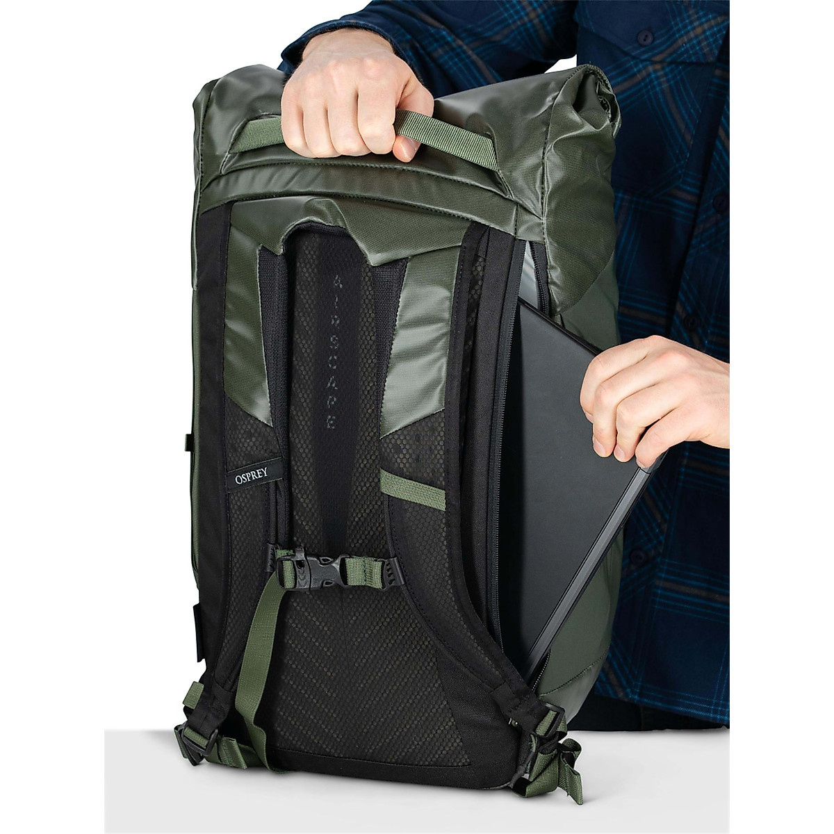 Osprey Transporter Roll Top Laptop Backpack, Black