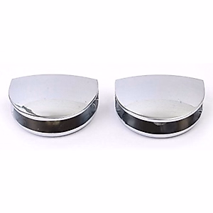 BSM Marketing 500mm x 100mm 6mm Thickness Toughened Glass Shelf for Bathroom Bedroom Office with Large Chrome Finish Shelf Supports