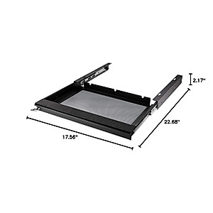 Penn Elcom Under Desk Laptop Drawer, Lockable, for 20” Laptops - Premium Sliding Security Drawers - Model EX-6171B