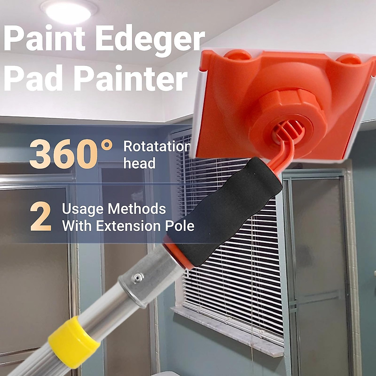 Paint Edger Trimmer with Pad Refills,Corner Walls & Ceilings Painter,Trim and Touch Up Painter with Refill Pad, Edger Applicator for Flat Surfaces