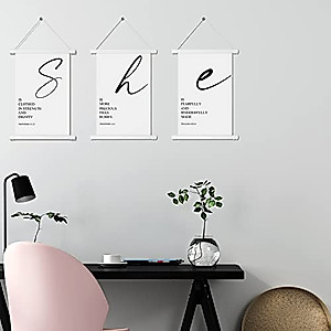 3 Pieces Woman Art Bible Verses Inspirational Quotes Saying Christian Wall Art Christian Framed Art with Verse Proverbs 3:15 Motivational Quotes for Nursery Home Office Decor, 7.9 x 11.8 Inches