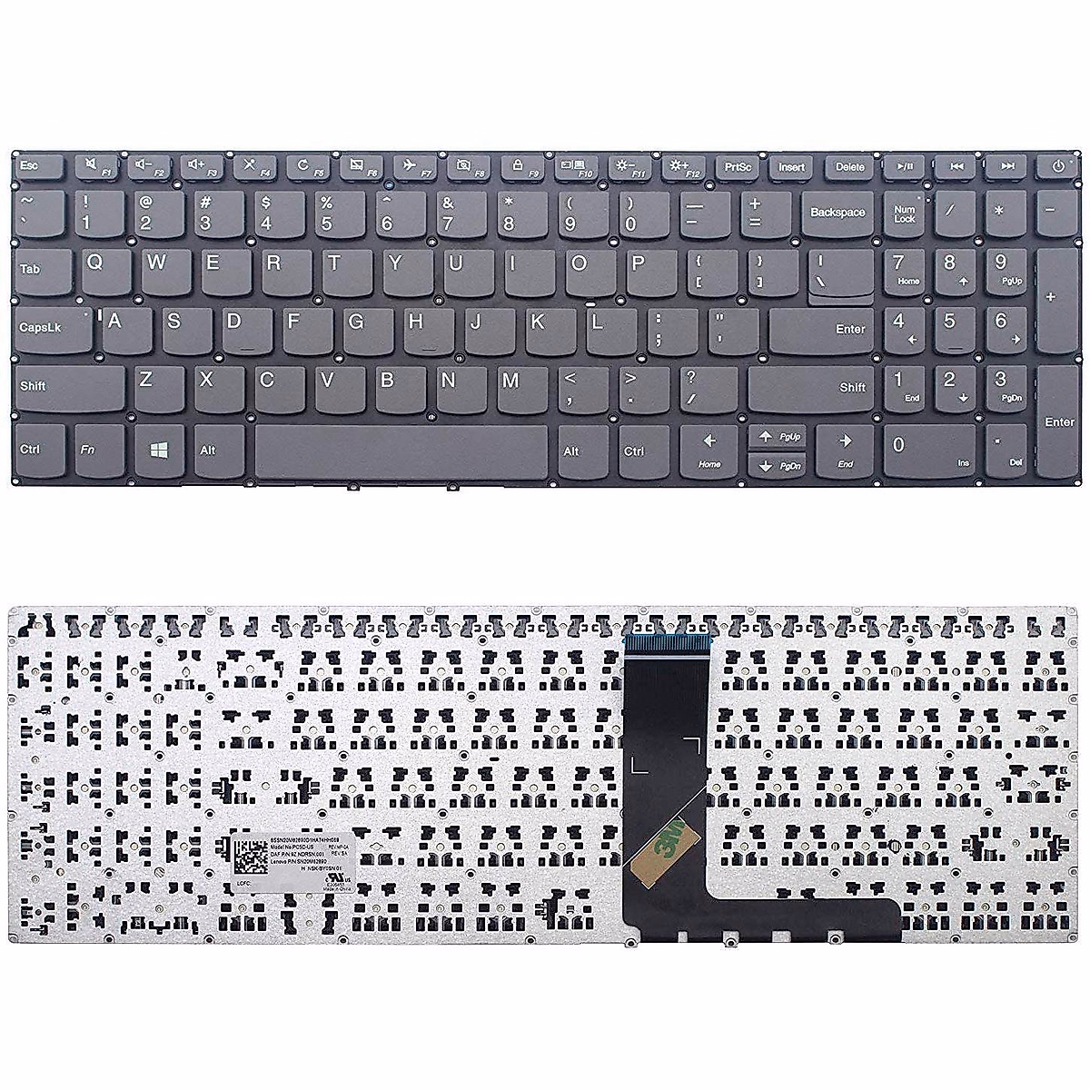 Givwizd Laptop Replacement Non-Backlit Keyboard Compatible with Lenovo Ideapad 330-15ARR 330-15AST 330-15ICH 330-15ICN 330-15IGM 330-15IKB 330-17AST 330-17ICH 330-17IKB, US Layout