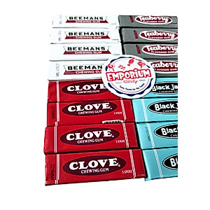 Beemans Black Jack Clove Teaberry Chewing Gum 4 Packs of Each Old Time Assortment Gum