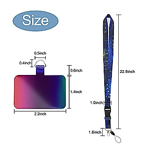 Phone Detachable Lanyard Van Gogh Starry Night Premium Neck Strap with Phone Pads for Most Smartphones Case Keys ID Card Holder for Women Men Adult (05)