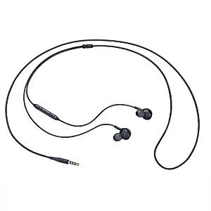 2023New Earbuds Stereo Headphones for Samsung Galaxy S8 S10 S10e Plus A31 A71 Cable - Designed by AKG - with Microphone and Volume Buttons (Black)