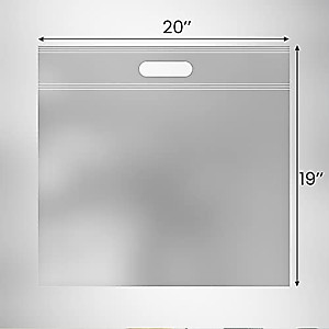 DecorRack 2 XL Zipper Storage Bags, 5 Gallons, 8-Mils Thick Storage Bags with Carry Handle, Heavy Duty For Clothes, Blankets and Closet Organization, 20 x 19 inches (2 Pack)